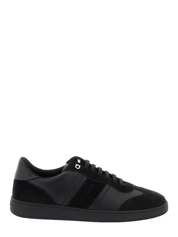 FERRAGAMO Calf Leather Sneakers - Black