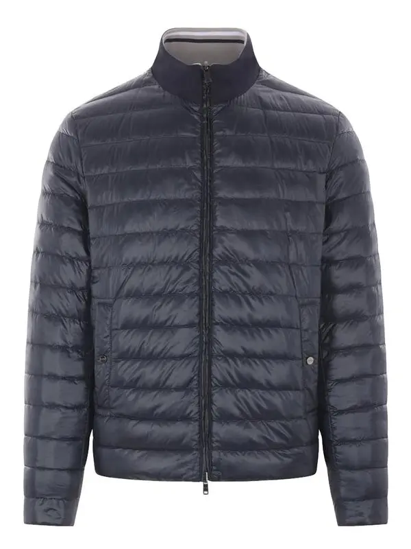 Herno Reversible Down Jacket - Blue+light Gray
