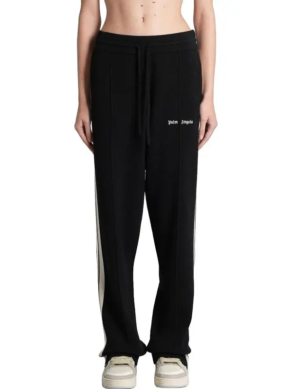Palm Angels Wool Blend Pants - Black