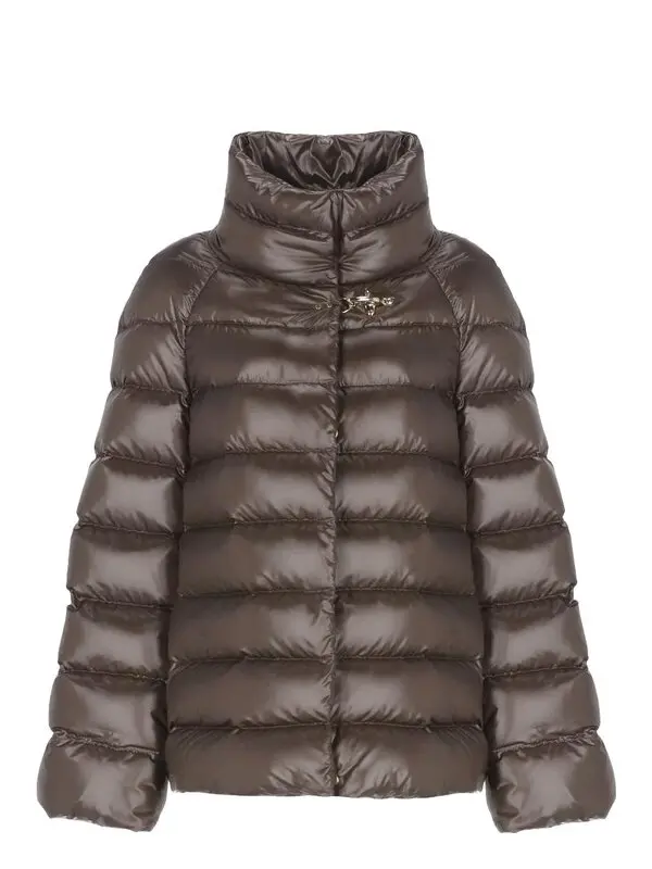 FAY Quilted Down Jacket - Brown
