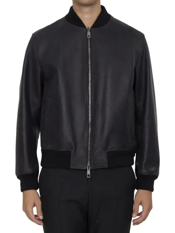 Dolce & Gabbana Leather Jacket - Black