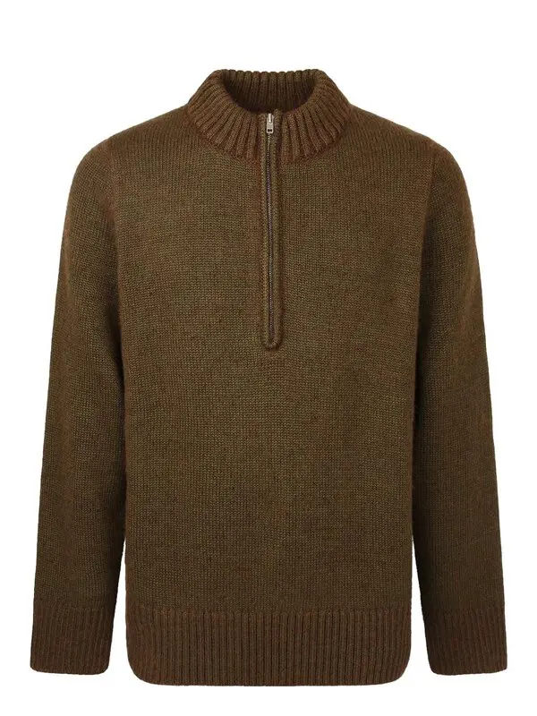 MAISON MARGIELA High Neck Pullover - Brown