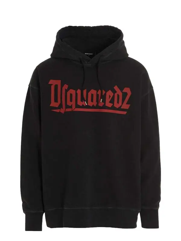 Dsquared2 Cotton Hoodie - Black