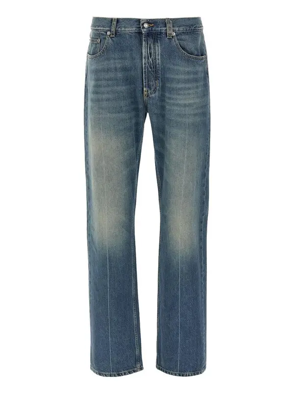 Alexander McQueen Skull' Stonewashed Jeans - Blue