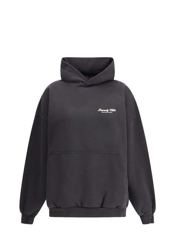 Balenciaga Hooded Sweatshirt - Black