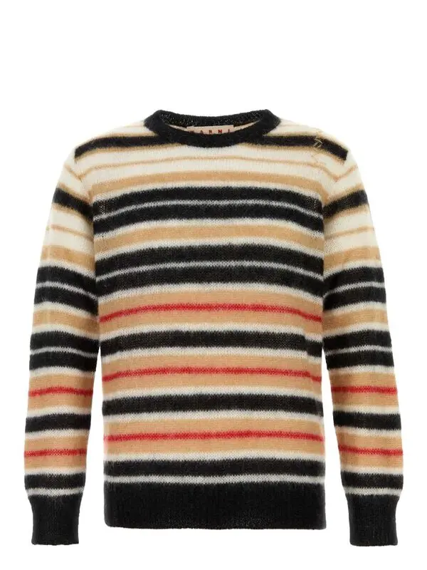 Marni Embroidered Mohair-blend Sweater - Printed