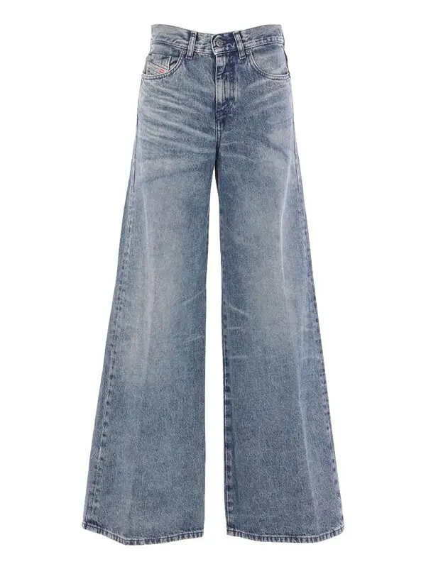 Diesel Wide-leg Jeans - Blue Denim