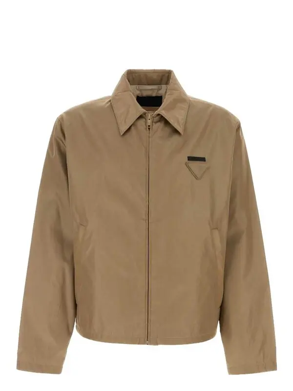 Prada Cappuccino Re-nylon Jacket - Beige O Tan
