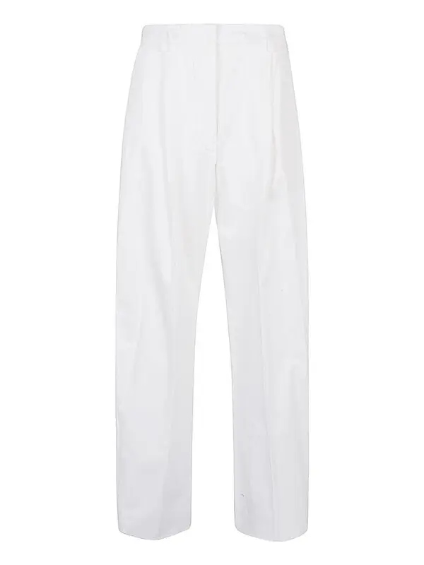 THE LATEST Billie Cotton Trousers - White