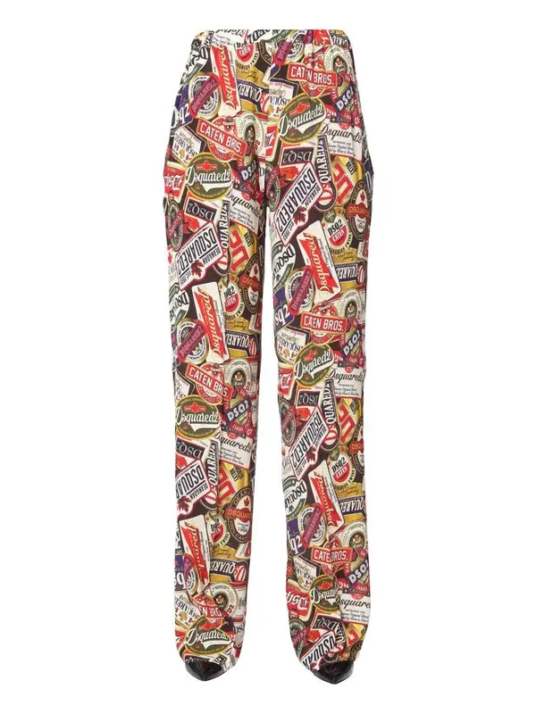 Dsquared2 Wide Leg Trousers - Multicolour