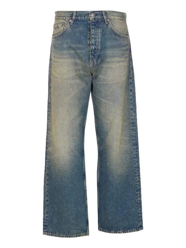 SUNFLOWER Dirty Loose Jeans - Blue