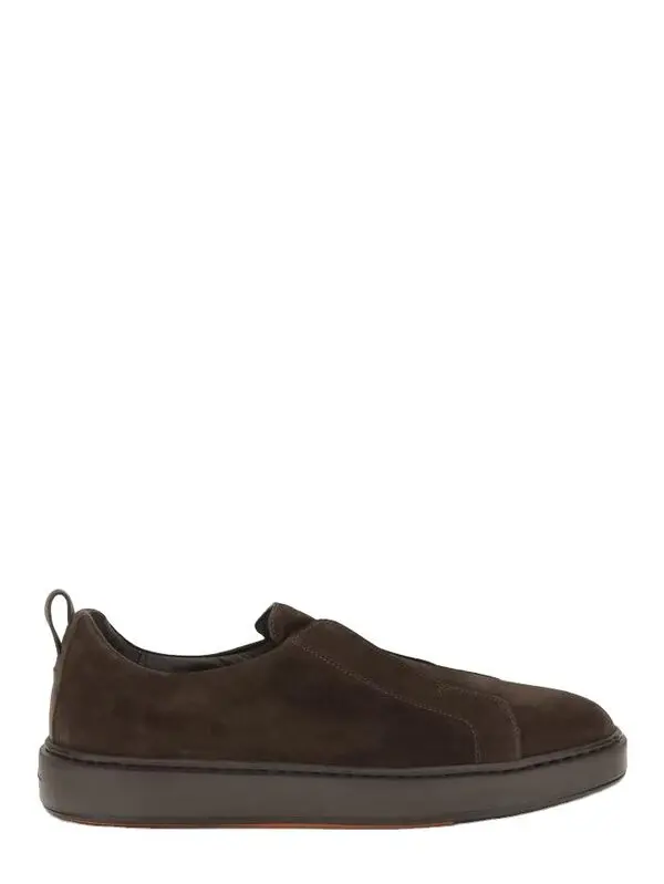 Santoni Slip-on Suede Sneakers - Brown