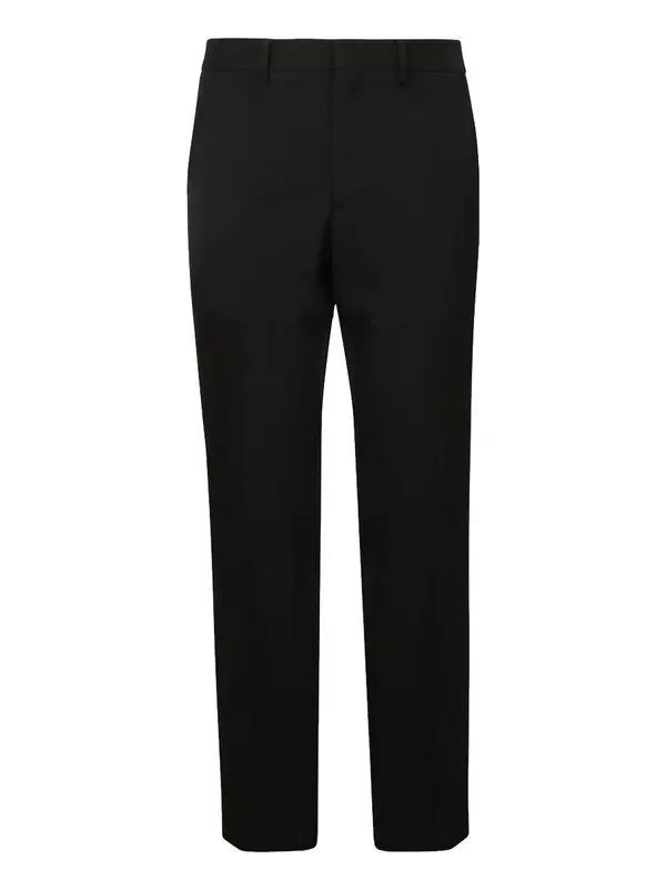 Burberry Virgin Wool Trousers - Black