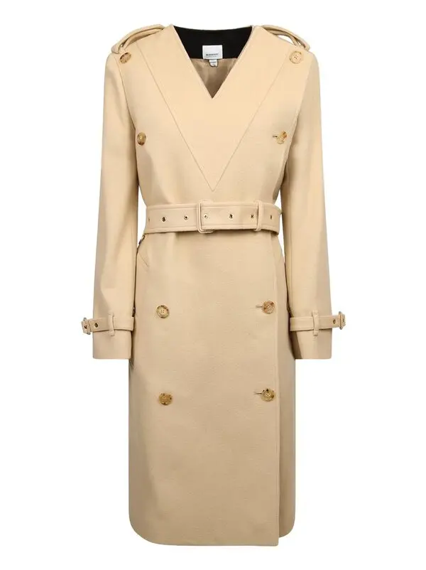 Burberry Double-breasted Coat - Beige