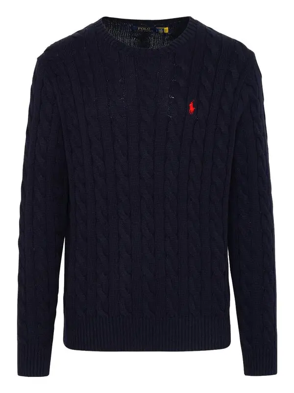Polo Ralph Lauren Cotton Cable Knit Sweater - Navy
