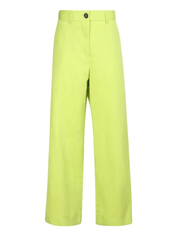 MSGM Wide-leg Trousers - Green