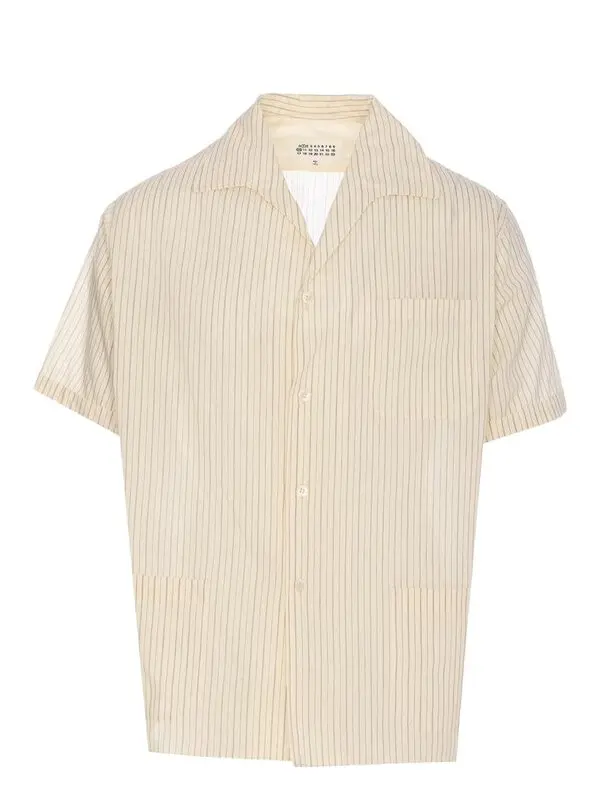 MAISON MARGIELA Striped Shirt - Beige