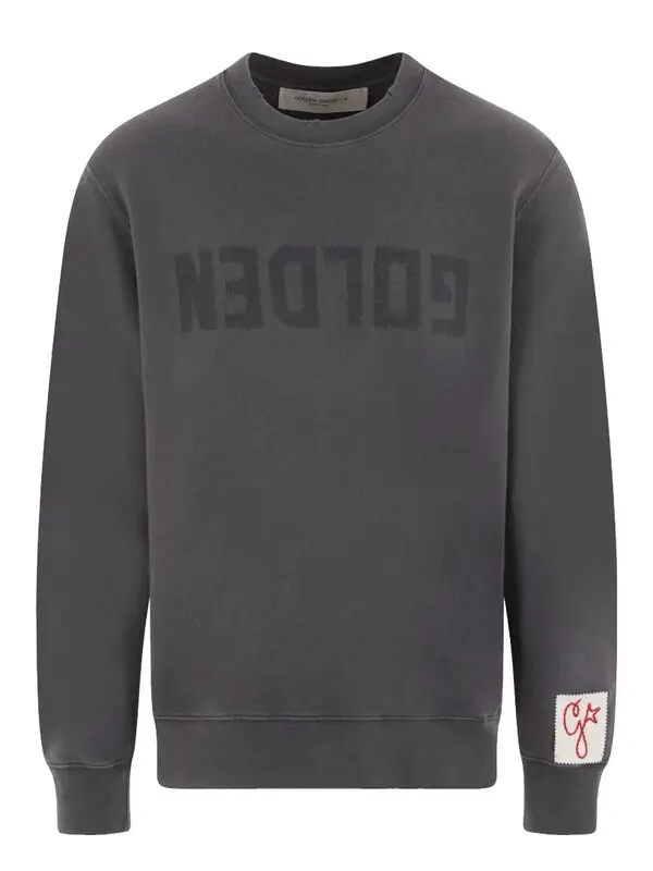 Golden Goose Distressed Logo Sweatshirt - Grey