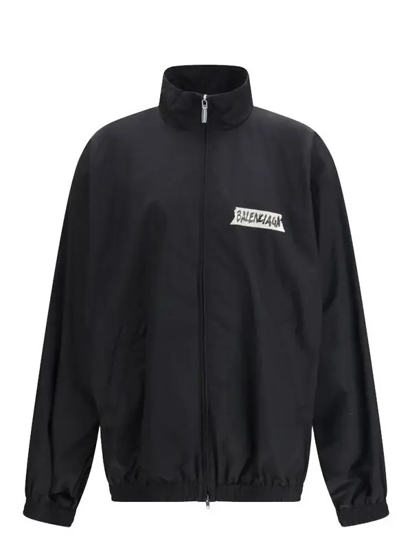 Balenciaga Medium-fit Masking Tape Jacket - Black