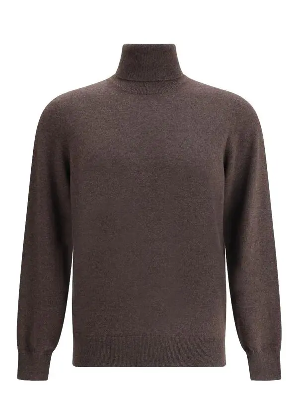 Brunello Cucinelli Cashmere Turtleneck Sweater - Brown
