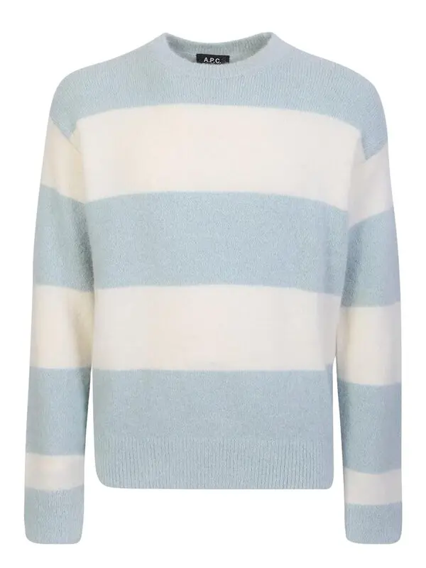 A.p.c. Striped Knit Sweater - Blue