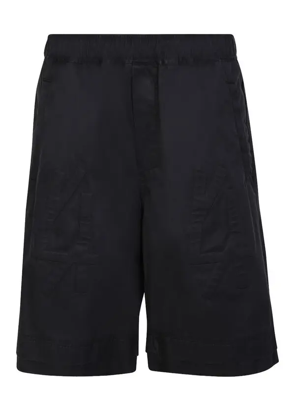44 LABEL GROUP Embossed Logo Shorts - Black