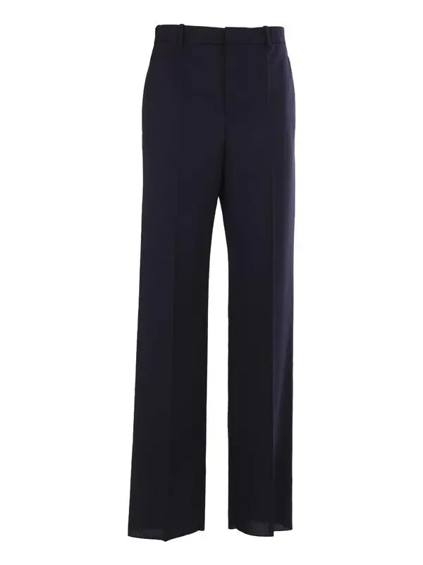 Saint Laurent High-waisted Wool Trousers - Blue