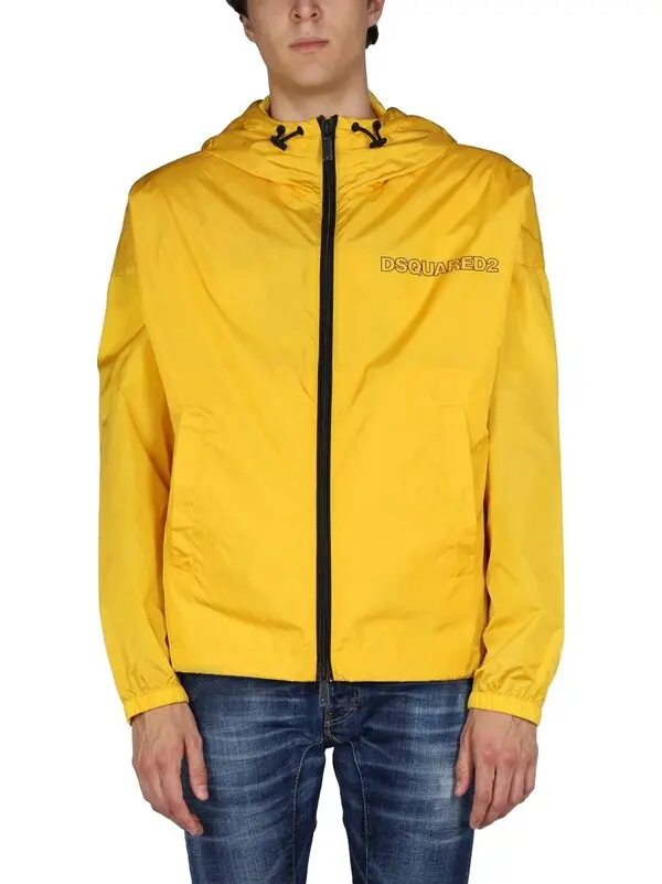 Dsquared2 Windbreaker With Logo - Yellow
