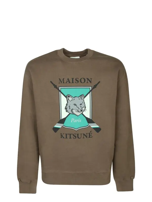Maison Kitsuné Fox Graphic Sweatshirt - Green