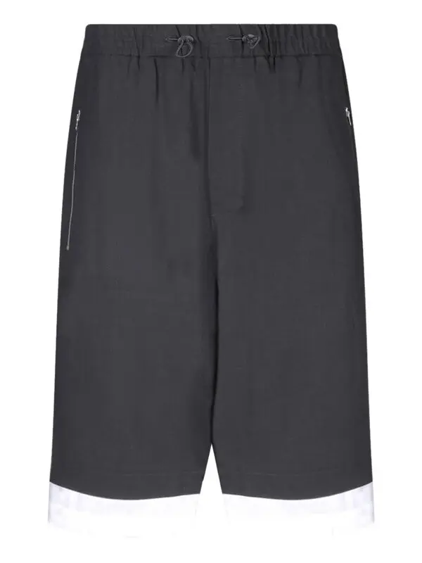 WALES BONNER Bermuda Shorts With Drawstring - Black