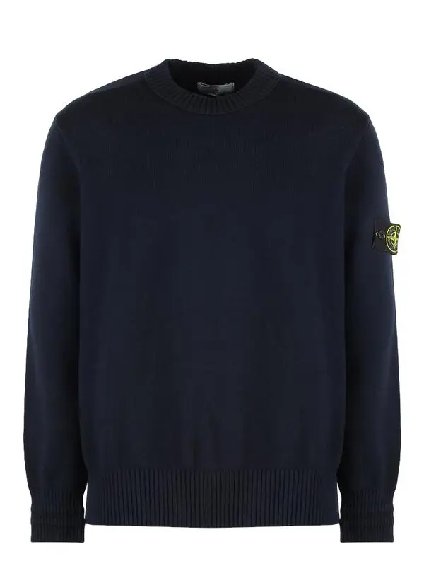Stone Island Long Sleeve Crew-neck Sweater - Blue