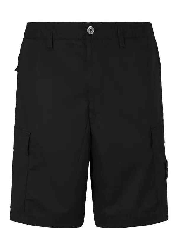 Stone Island Cotton Bermuda Shorts - Black