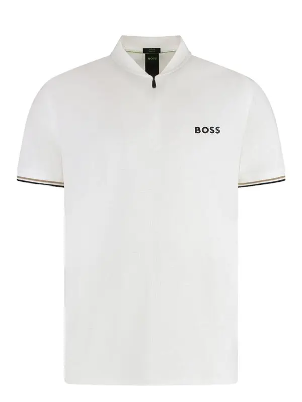 BOSS Technical Fabric Polo Shirt - White