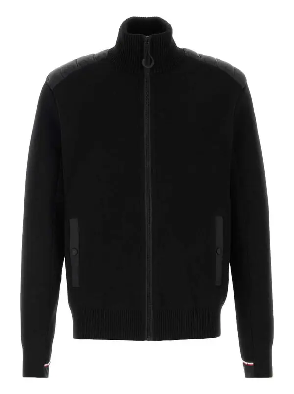 Moncler Knitwear With Zip Closure - Black