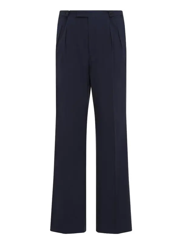 Prada Straight Hem Popeline Pants - Blue