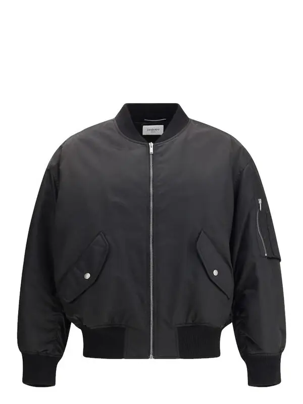 Saint Laurent Oversized Bomber Jacket - Black