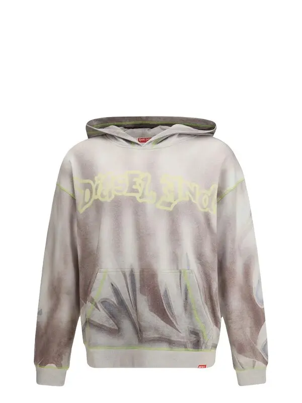 Diesel Printed Cotton Sweatshirt - Grey