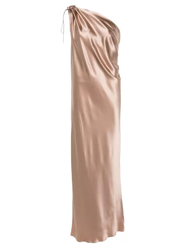 Max Mara Long Silk Dress - Brown