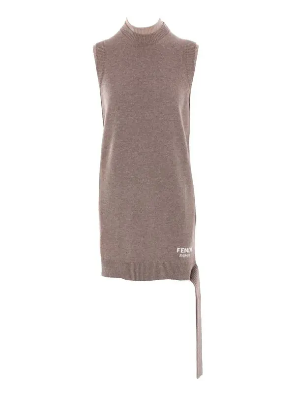 Fendi Sleeveless Minidress - Beige