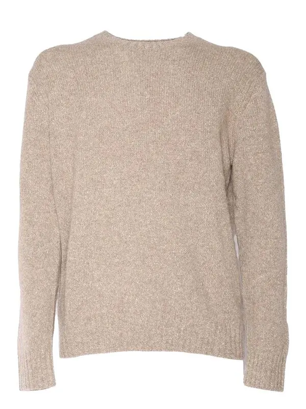 BALLANTYNE Round Neck Pullover - Beige