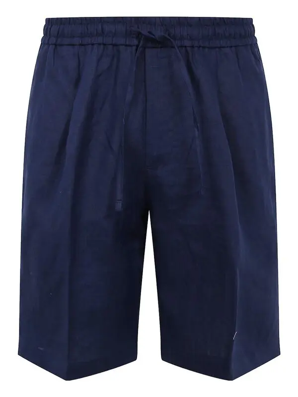 MICHAEL COAL Max Drawstring Bermuda Trousers - Blue
