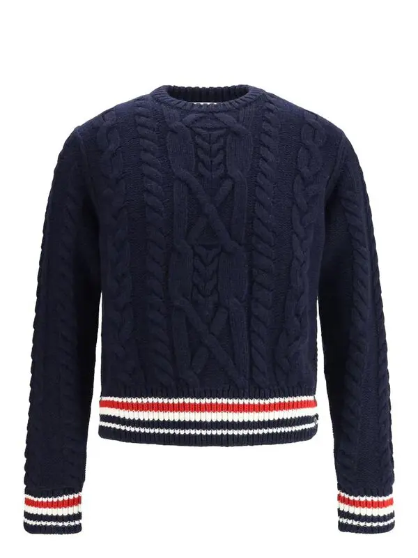 Thom Browne Cable-knit Sweater - Blue