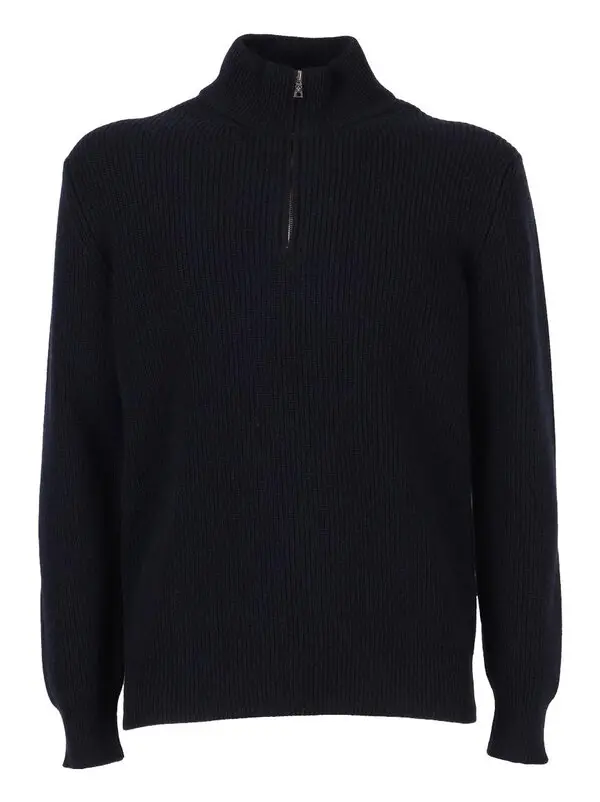 BALLANTYNE Girocoll Pullover - Blue