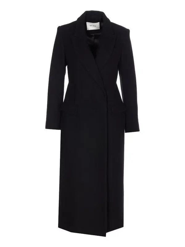 IVY OAK Double-breasted Cynthia Coat - Black
