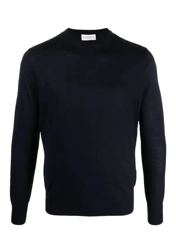 BALLANTYNE Round Neck Pullover - Blue