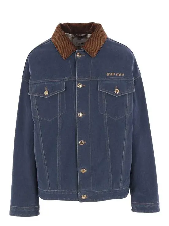 Miu Miu Oversized Padded Jacket - Blue
