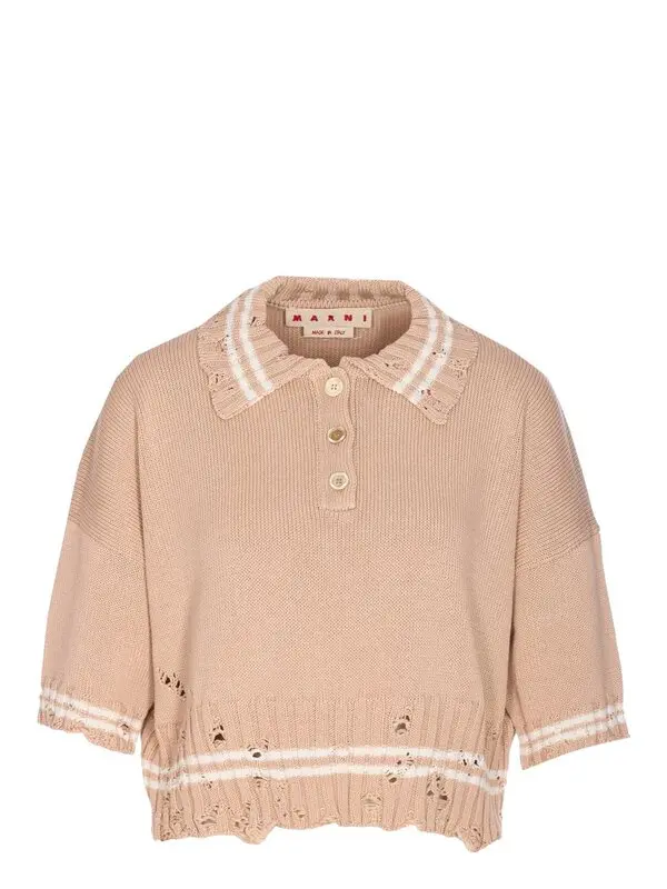 Marni Distressed Polo - Pink