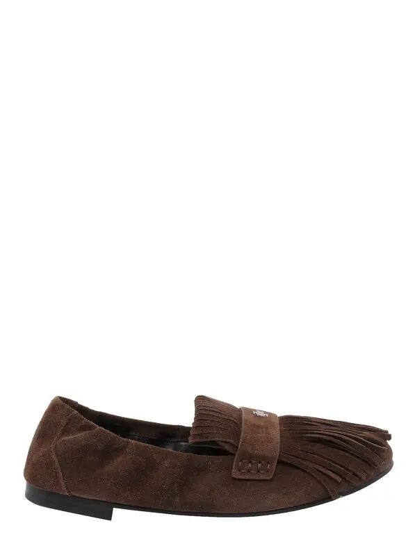 Tory Burch Ballet Fringe Loafers - Brown