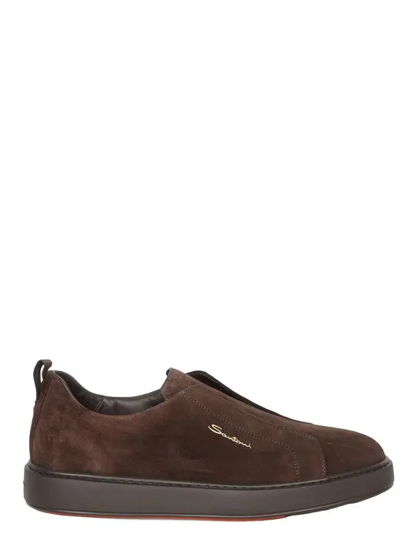 Santoni Victory Suede Sneakers - Brown