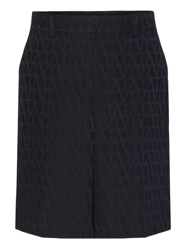 Valentino Garavani Toile Iconographe Bermuda Shorts - Black
